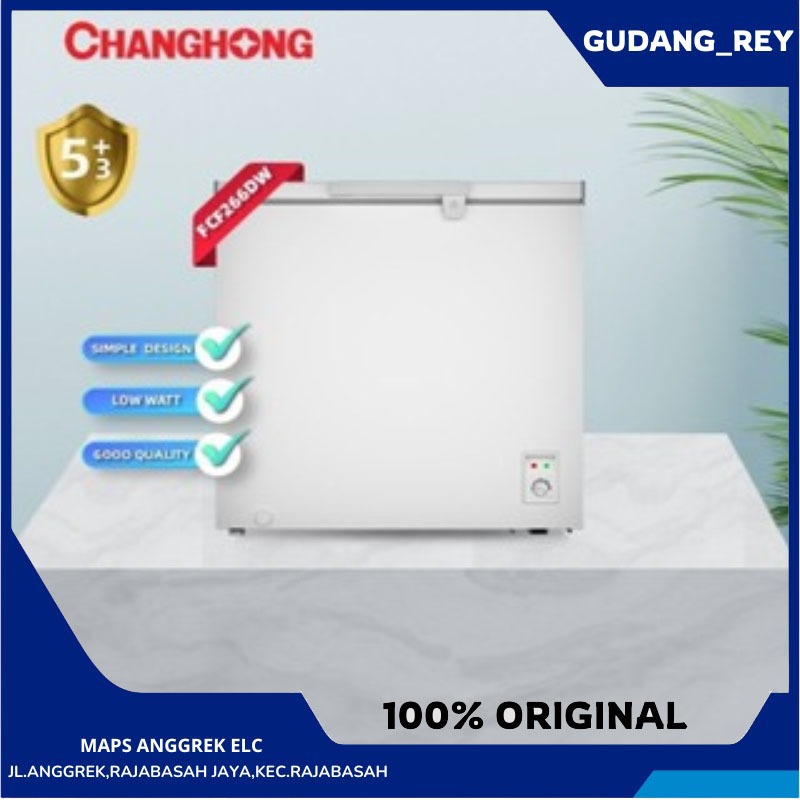 Jual CHANGHONG CHEST FREEZER FCF266DW FREEZER BOX GARANSI RESMI ...