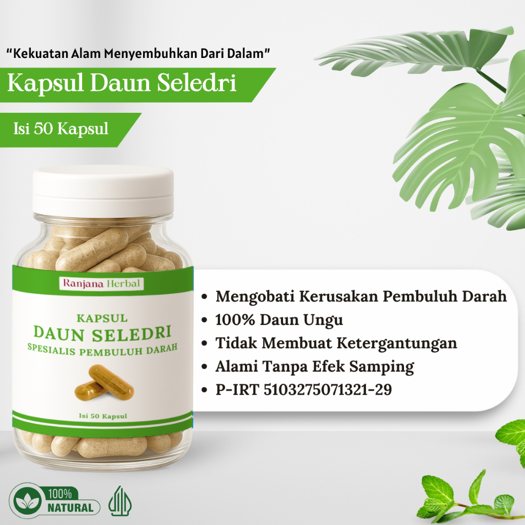 Jual Ranjana Herbal Kapsul Herbal Daun Seledri Obat Darah Tinggi ...