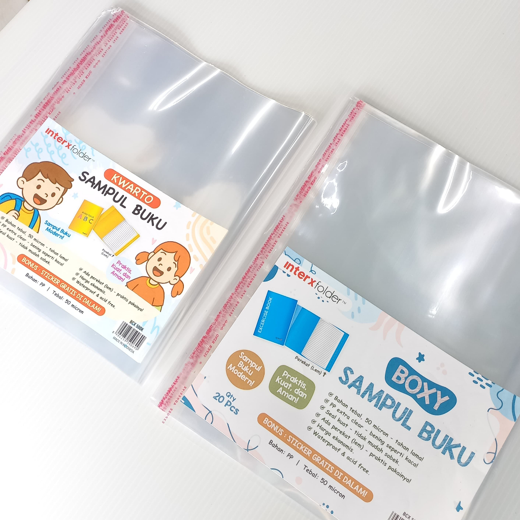 Jual Sampul Buku Plastik / Sampul Buku PP Bening / Sampul Inter-x ...