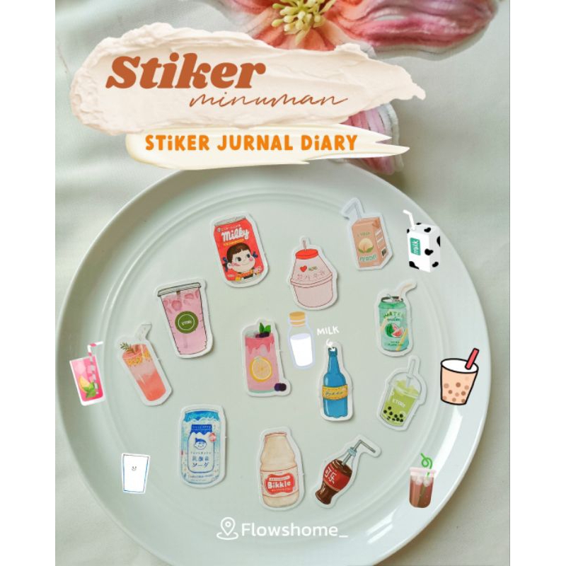 Jual Stiker minuman, Stiker tema minuman Scrapbook Stiker Jurnal Diary ...