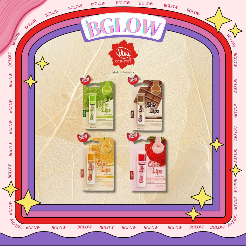 Jual Viva Chic On Lips Lip Balm | Strawberry Orange Choco Aloe Pelembab ...
