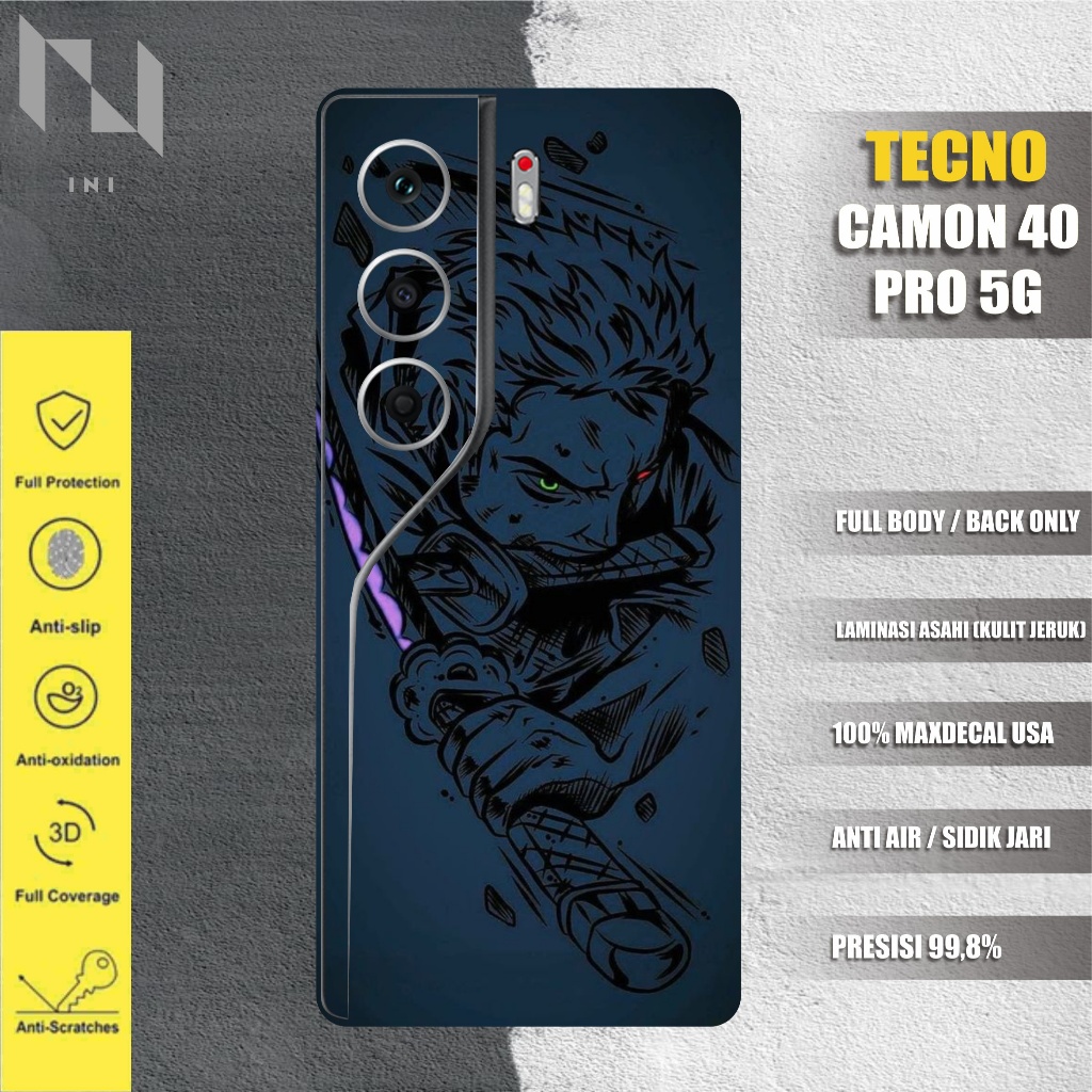 Jual -ISI 2- TECNO CAMON 40 PRO 5G GARSKIN / SKIN PROTECTOR /CASE SKIN ...