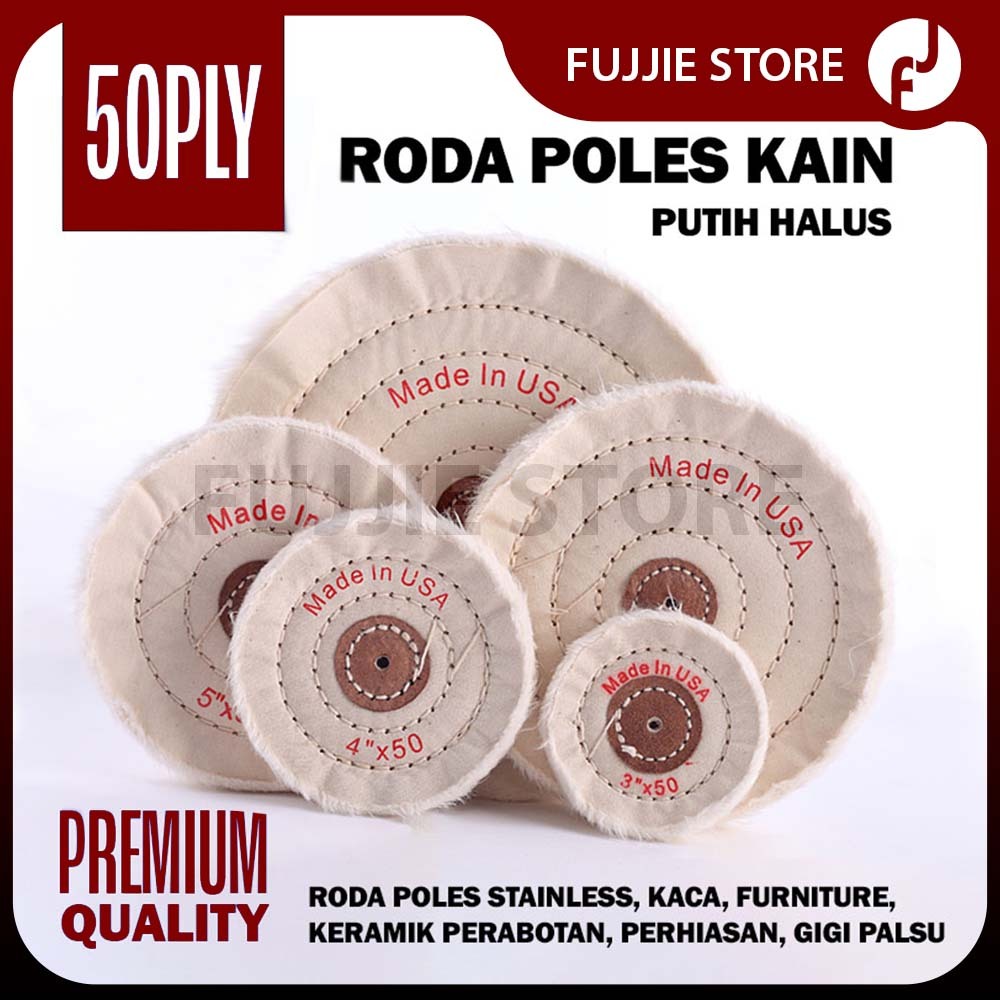 Jual Kain Roda Poles Putih Halus Lembut untuk Perhiasan Dental ...