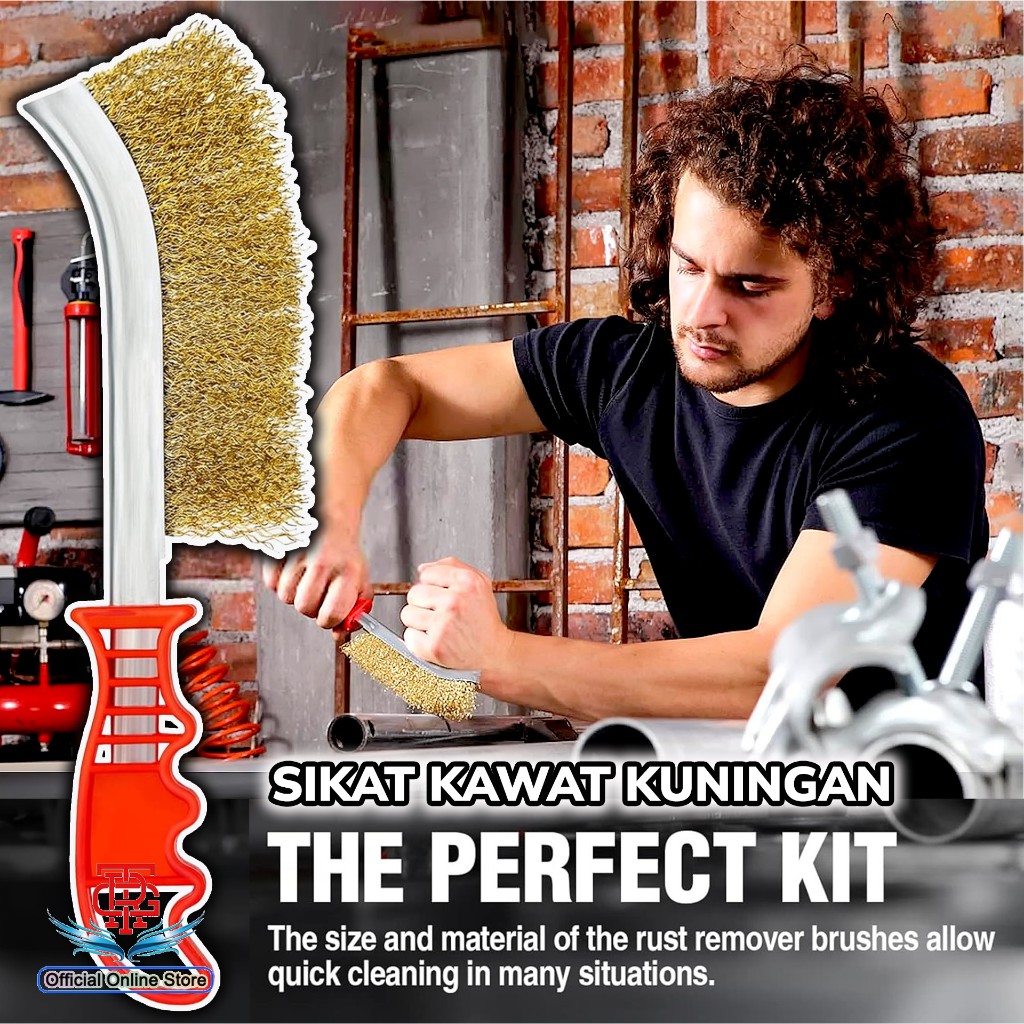 Jual Sikat Sisir Kawat Las Kuningan Baja Bengkok Pembersih Penyikat ...