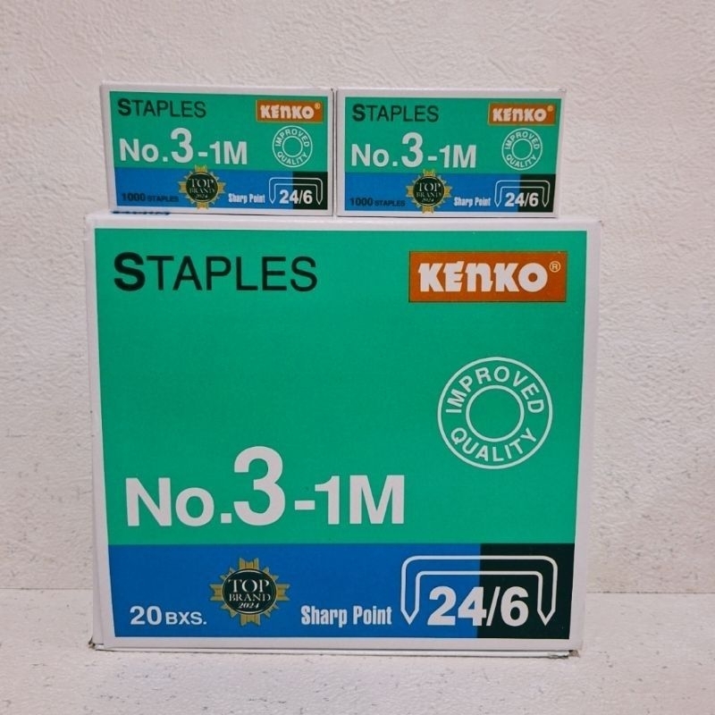 Jual Isi Staples Kenko No 3 isi Hekter Besar No 3-M 24/6 1 BOX ( 20 ...