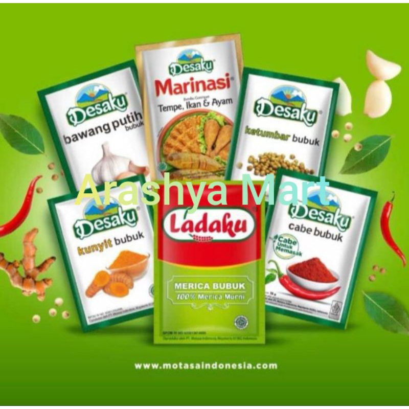 Jual (12 Sachet) Ladaku Merica Bubuk Desaku Kunyit Ketumbar Marinasi ...