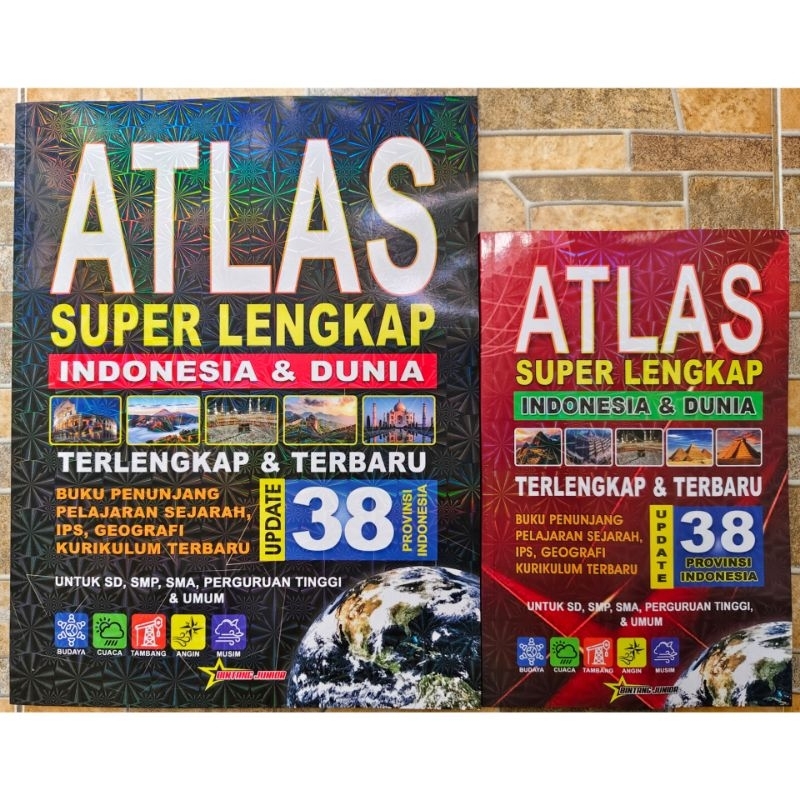 Jual Atlas Super Lengkap 38 Provinsi Indonesia & Dunia ( Besar & Kecil ...