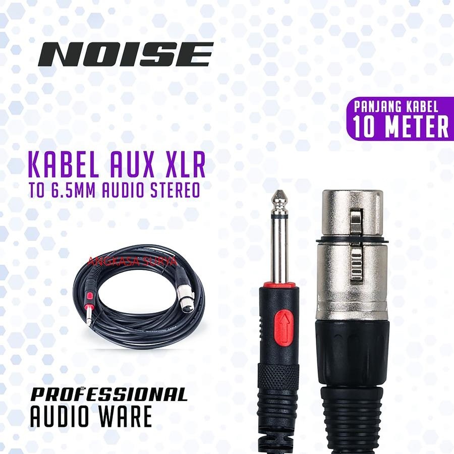 Jual Kabel Mic Hitam 10 Meter NOISE ORIGINAL Kabel mik 10m Soket Canon ...