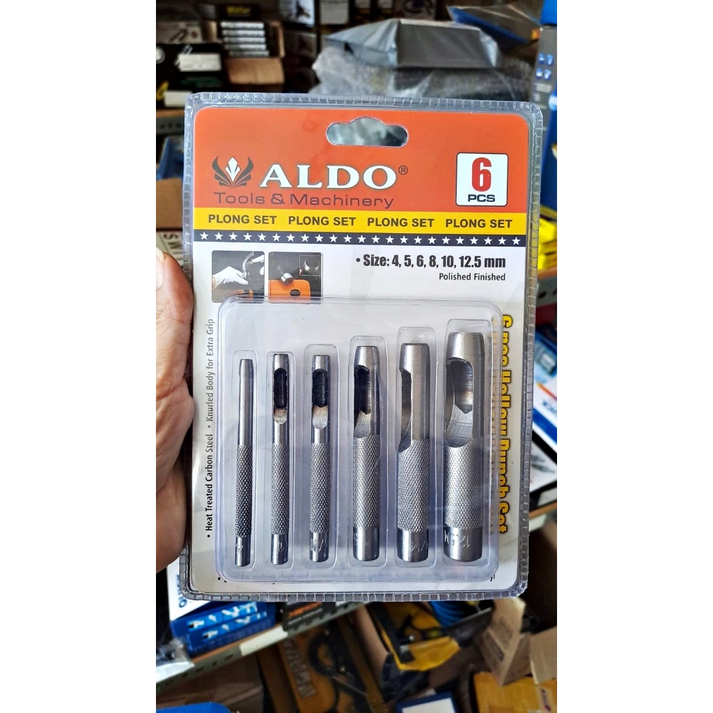 Jual Alat Plong Set 6pcs / Hollow Punch / Mata Besi Plong Pukul Alat ...