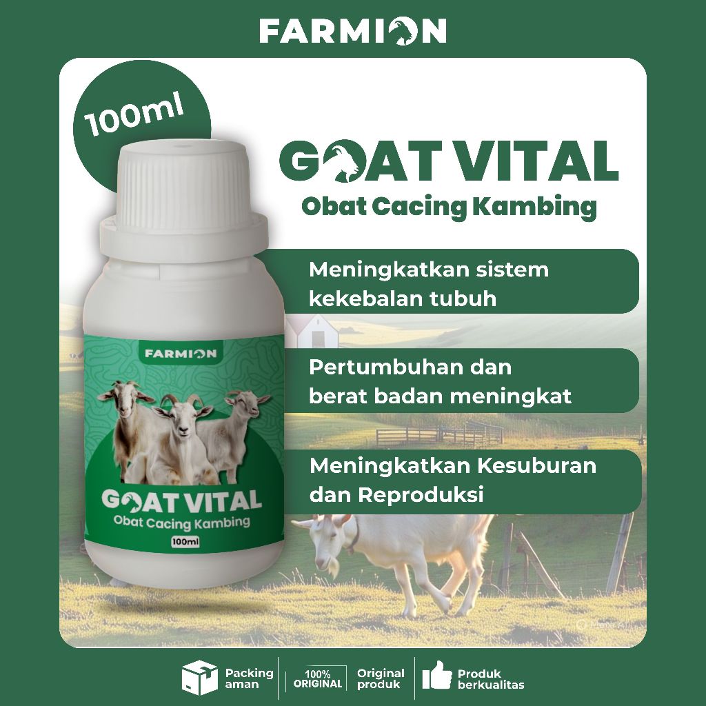 Jual FARMION - Goat Vital Premium Obat Cacing Ternak Penggemuk Kambing ...