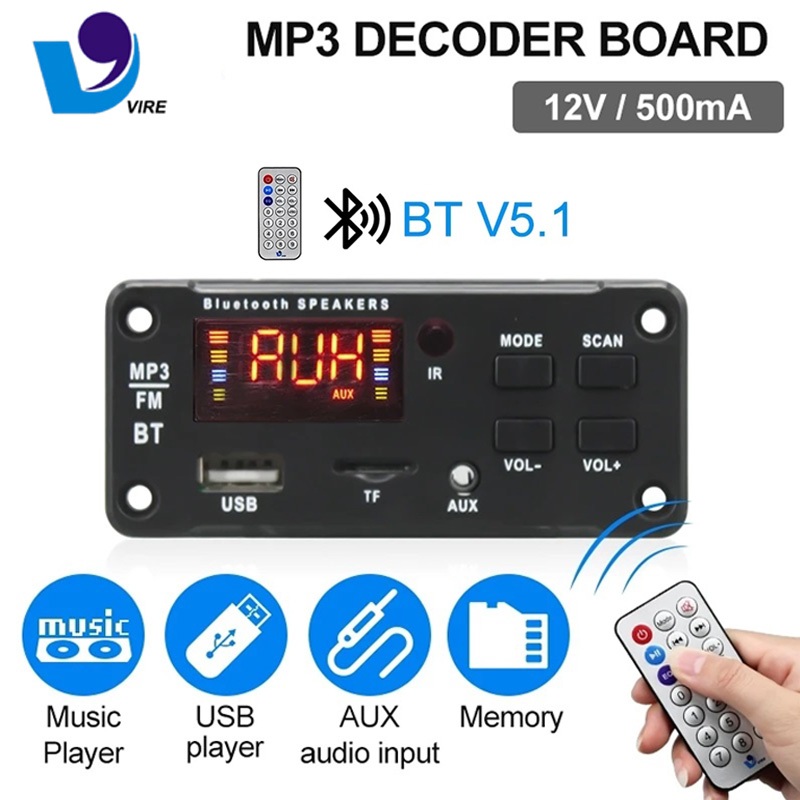 Jual VIRE kit modul MP3 PLAYER BLUETOOTH 5.0 TERBARU 050BT V1.0 ...