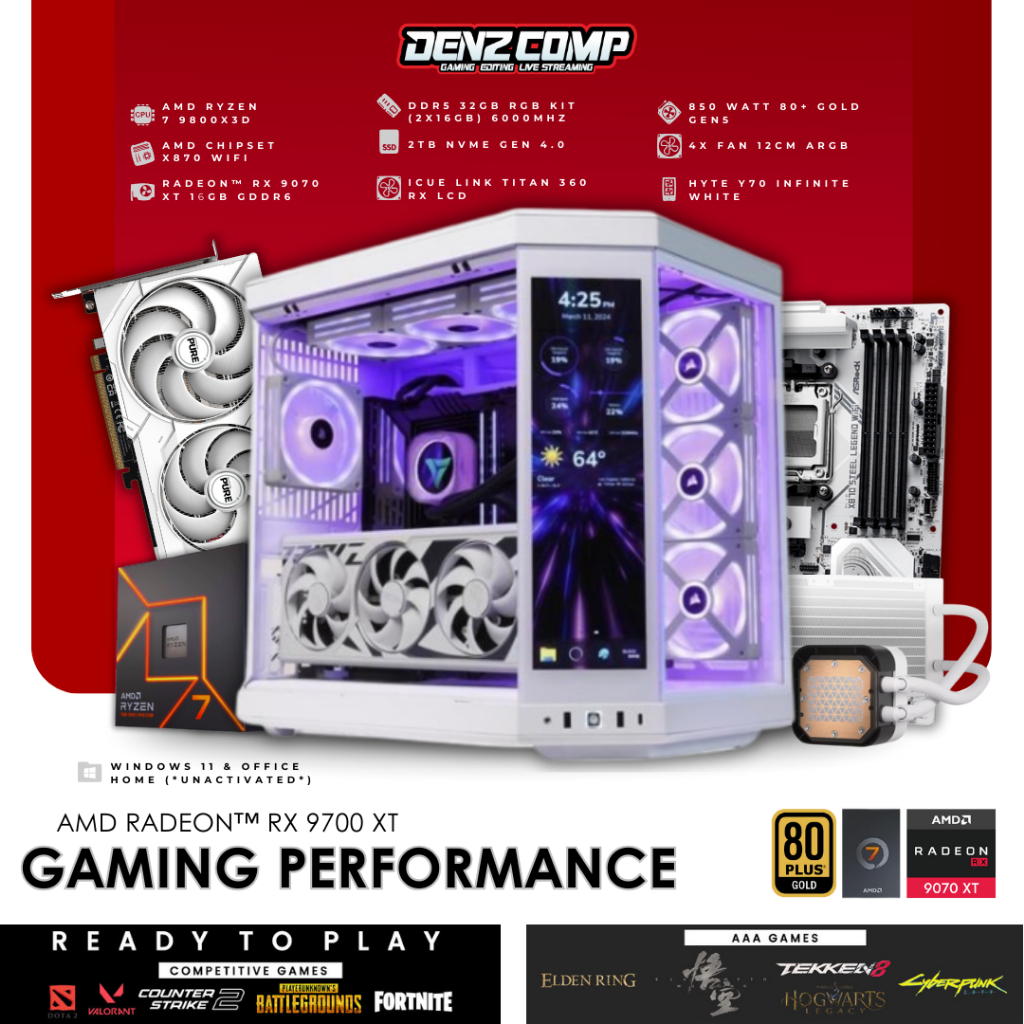 Jual Y70 PRO GAMING - AMD RYZEN 7 9800X3D | X870 WIFI | DDR5 32GB | RX ...