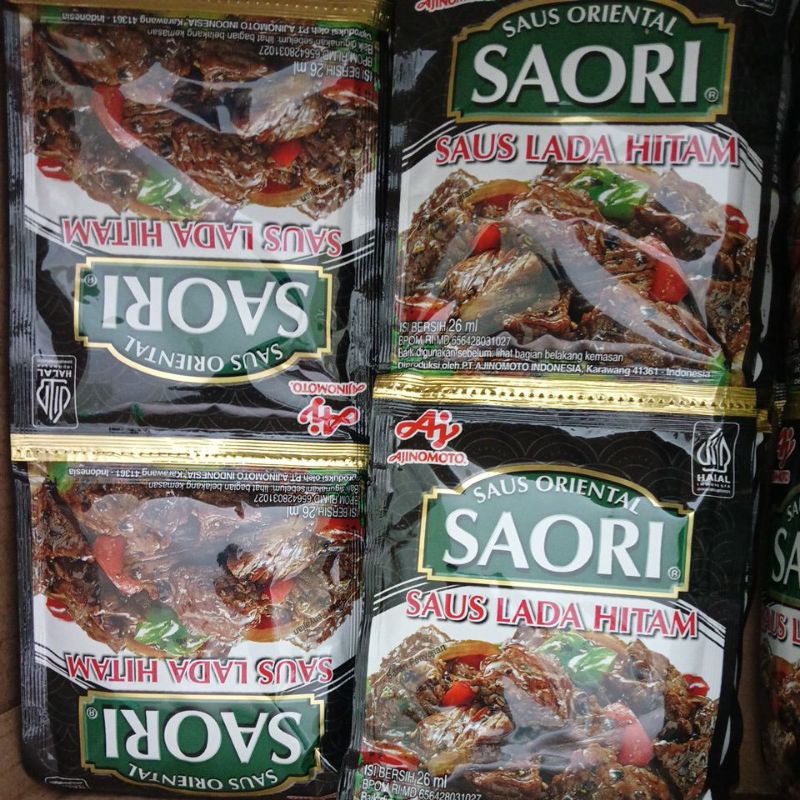 Jual Saus Oriental Saori Saus Lada Hitam (Renteng) | Shopee Indonesia