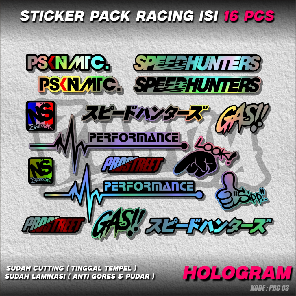 Jual 16 Lembar Sticker Sponsor Racing / Sticker Sponsor / Sticker Motor ...