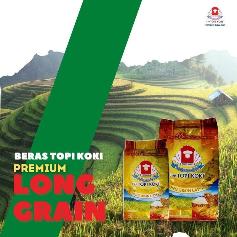 Jual Beras Topi Koki Premium Long Grain 5 kg / topi koki long grain ...