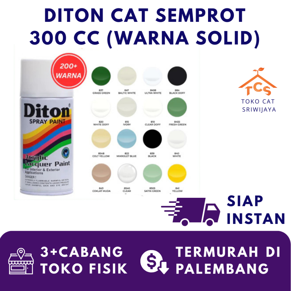 Jual Cat Semprot Pilox Diton 300 CC Warna Lengkap | Shopee Indonesia