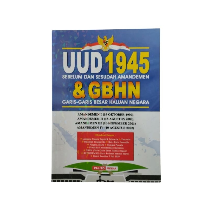 Jual Original Buku Uud 1945 Sebelum Dan Sesudah Amandemen Dan Gbhn | Shopee Indonesia