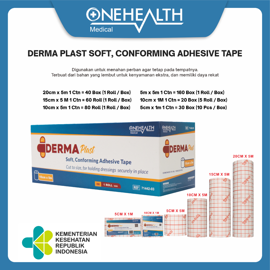 Jual Onehealth Dermaplast Soft Adhesive Tape 5cmx5m Digunakan untuk ...