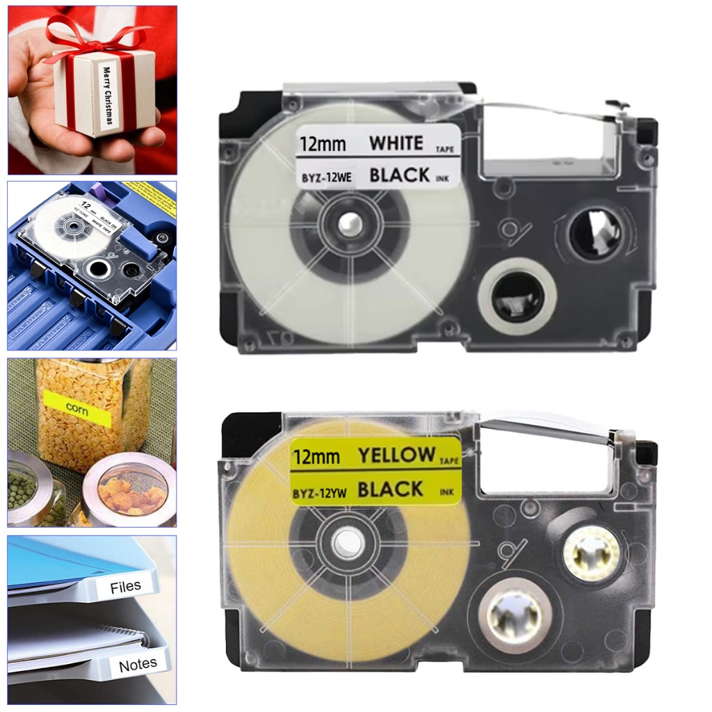 Jual EZ label tape printer casio 12mm Kertas label Compatible Casio ...