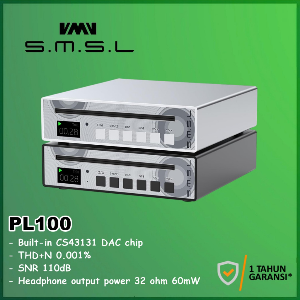 Jual SMSL PL100 CS43131 Chip Portable CD Player S.M.S.L PL 100 | Shopee ...