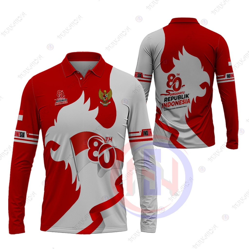 Jual Baju Jersey 17 Agustus HUT RI Ke 80 Kaos Polo Baju Panitia ...