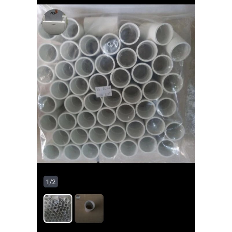 Jual sok pipa conduit 25mm 1pack isi 50pcs merek-boss warna-putih ...