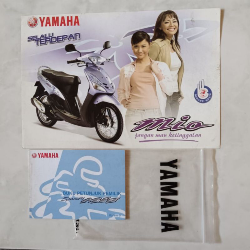 Jual Buku petunjuk pemilik/Manual Book + Poster brosur katalog flyer Yamaha Mio Sporty 5TL 2005 ...
