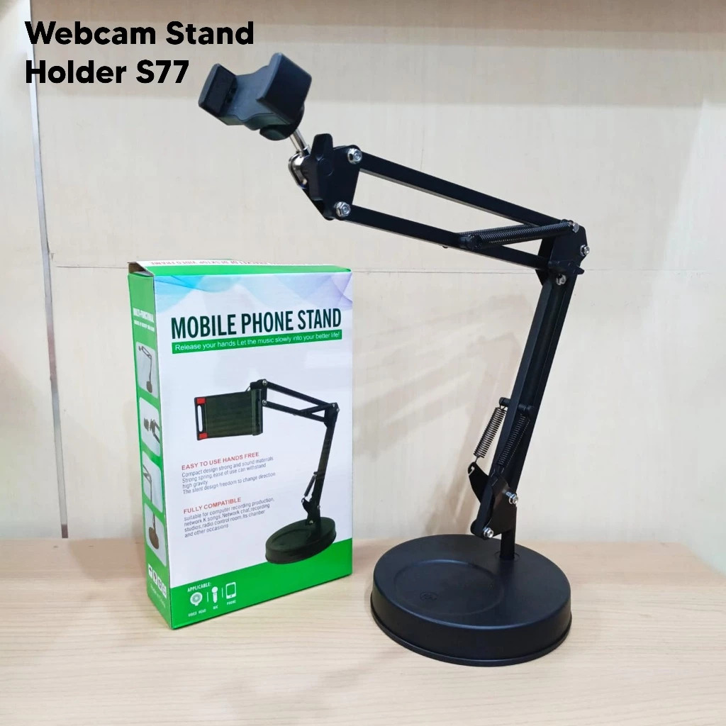 Jual Stand Mic Holder Phone HP Tripod Tiang Holder Mount Holder S-77 A ...