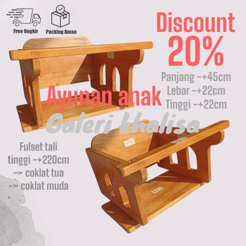Jual Wooden swing kit, Ayunan brakiasi, Mainan Perosotan Anak, Ayunan ...