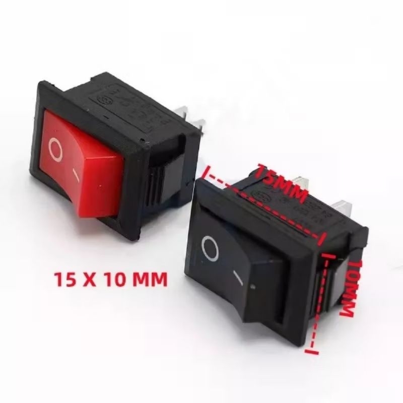 Jual Saklar Rocker Switch 2 Pin Hitam Merah On Off Mini | Shopee Indonesia