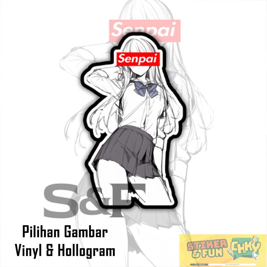 Jual Stiker Sticker Vinyl/Hollogram Laminasi JAPANESE SCHOOL GIRL ...