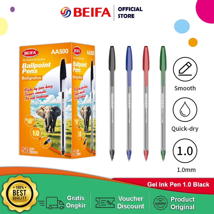 Jual Beifa Pulpen 1.0mm AA500 – Tulis Super Halus & Cepat Kering ...