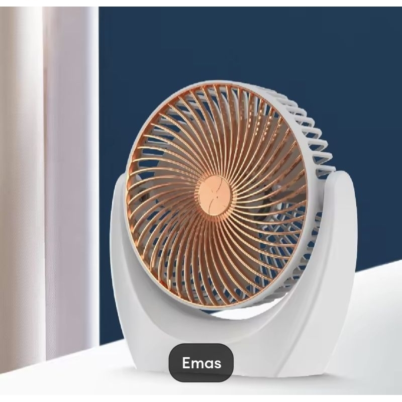 Jual Kipas Angin Meja USB Dekstop Loop Fan Putar 360 Derajat | Shopee ...