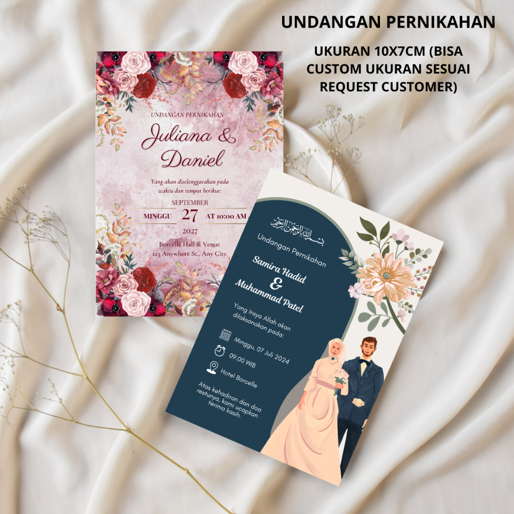 Jual (ISI 100PCS) Cod undangan pernikahan murah - undangan pernikahan ...