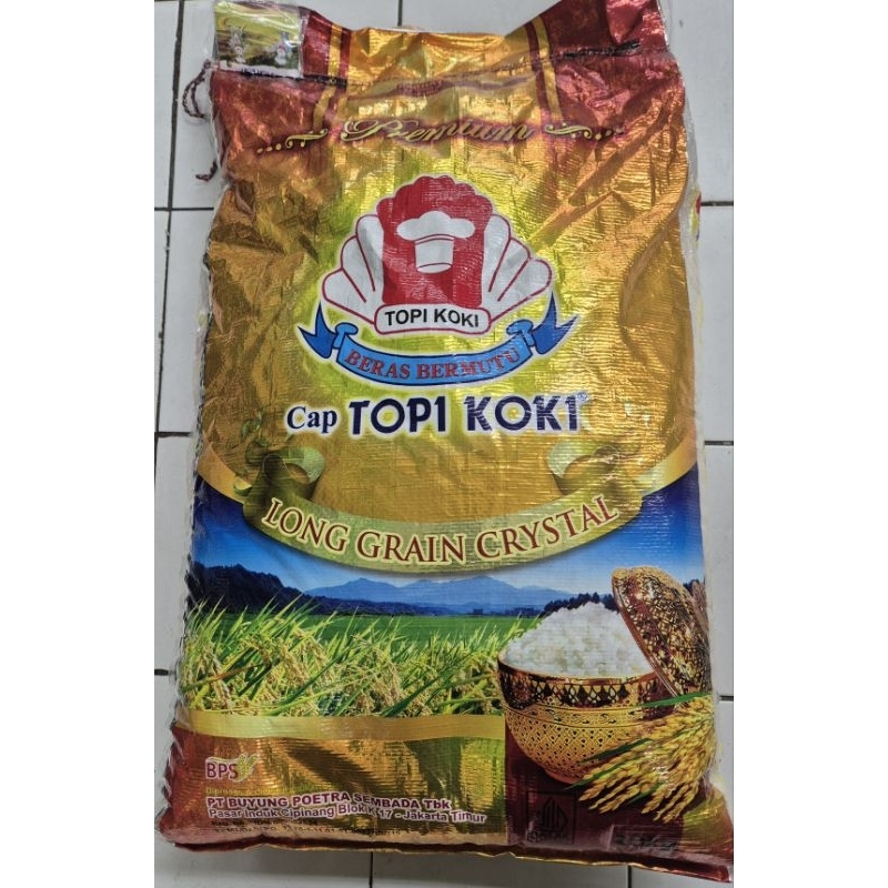 Jual Beras Premium Long Grain Crystal TOPI KOKI Long Grain Crystal Rice ...
