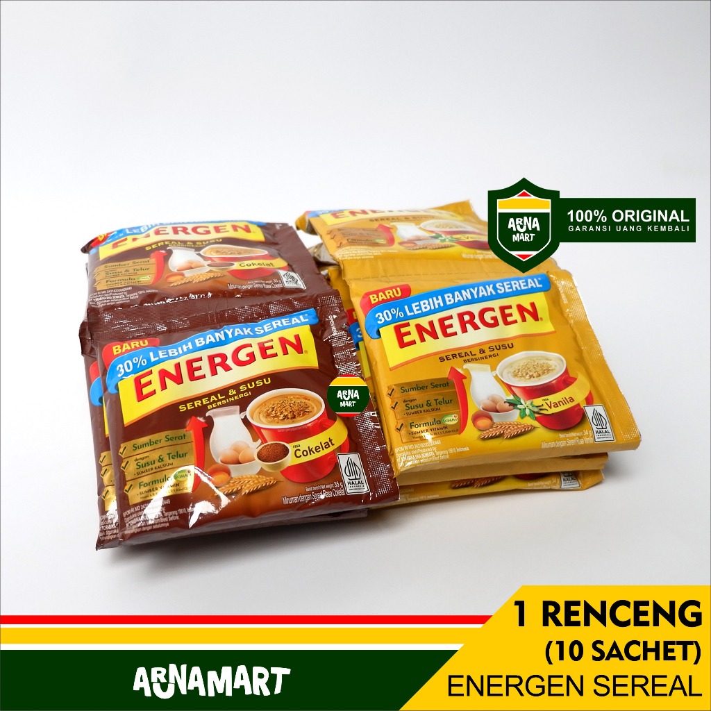 Jual ENERGEN SUSU SEREAL 35GR - 1RENCENG (10SACHET) | Shopee Indonesia