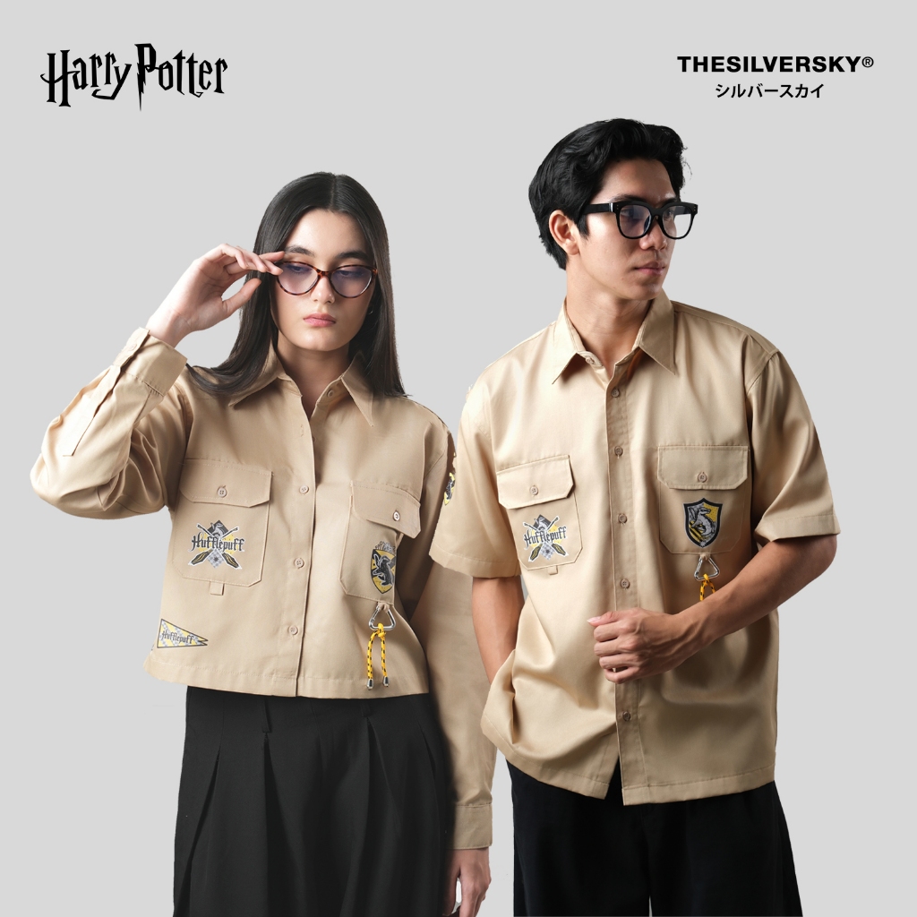 Jual Thesilversky Hufflepuff Beige Workshirt | Harry Potter Official ...