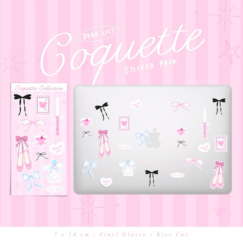 Jual Dear Lily - Set Sticker Coquette /Pretty Ribbon Sticker / Stiker ...