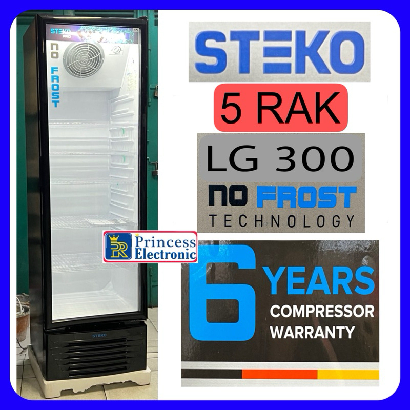 Jual SHOWCASE STEKO 5 Rak LG 300 270 Liter pendingin minuman tanpa ...
