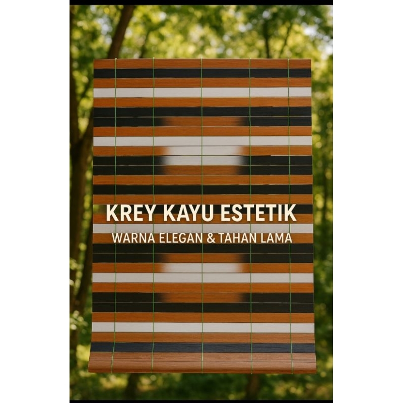 Jual Kerey Kayu dan Tirai Pvc bisa pilih 2m×3m | Shopee Indonesia