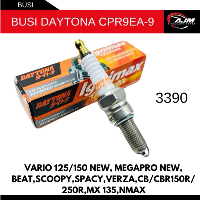 Jual BUSI DAYTONA CPR9EA-9 VARIO 125/150 NEW/MEGAPRO NEW/BEAT/SCOOPY/SPACY/VERZA/CB/CB150R/250R ...