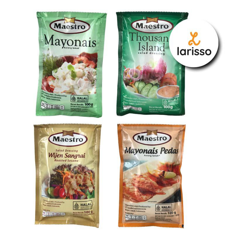 Jual Maestro Mayonaise Sachet 100 Gr - Salad Dressing Wijen Sangrai ...