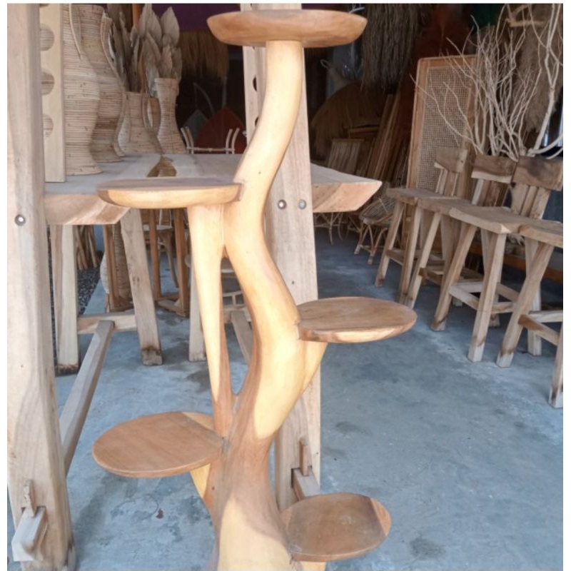 Jual Rak bunga trembesi solid wood tinggi 140 cm | Shopee Indonesia