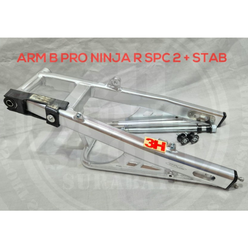 Jual ARM B PRO NINJA R SPC 2 +STABILISER KOTAK SILVER HITAM | Shopee ...