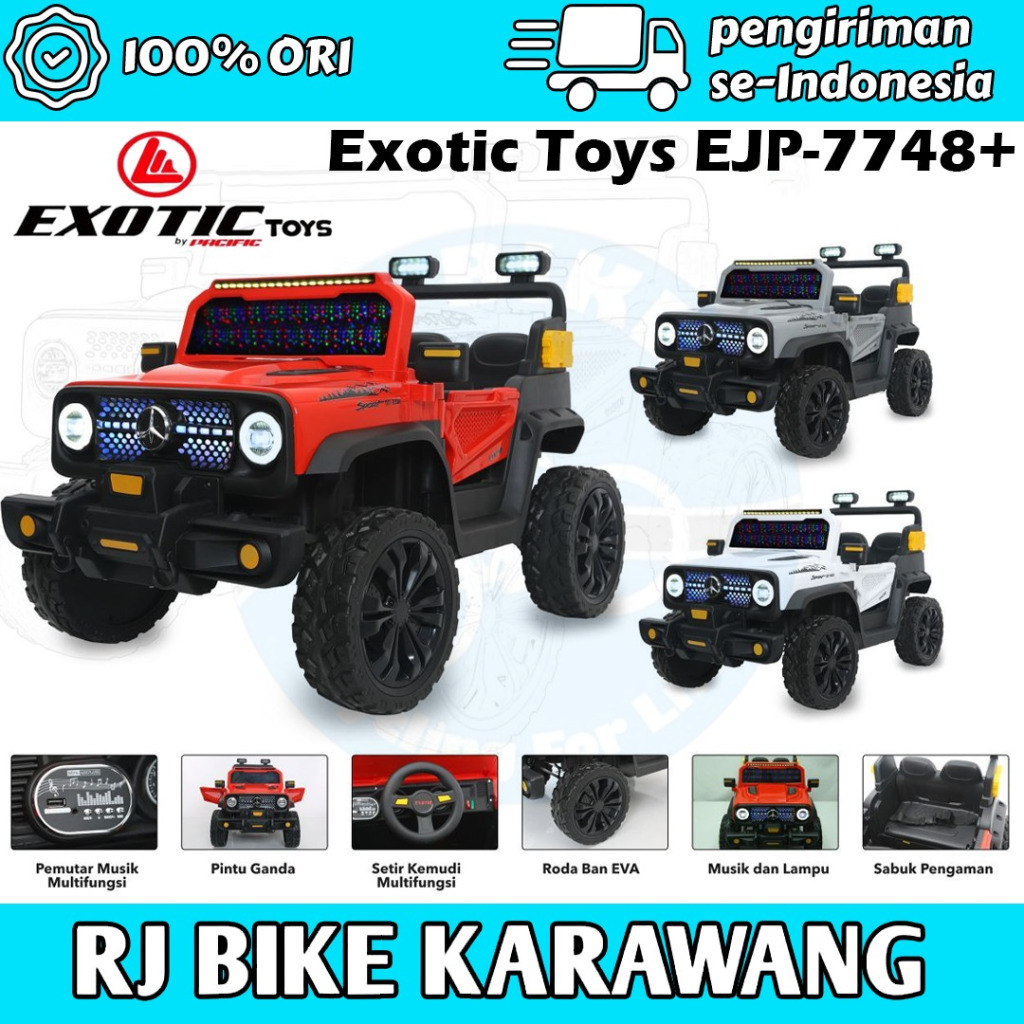 Jual MOBIL AKI REMOTE CONTROL DAN MANUAL JEEP EXOTIC EJP-7748+ | Shopee ...