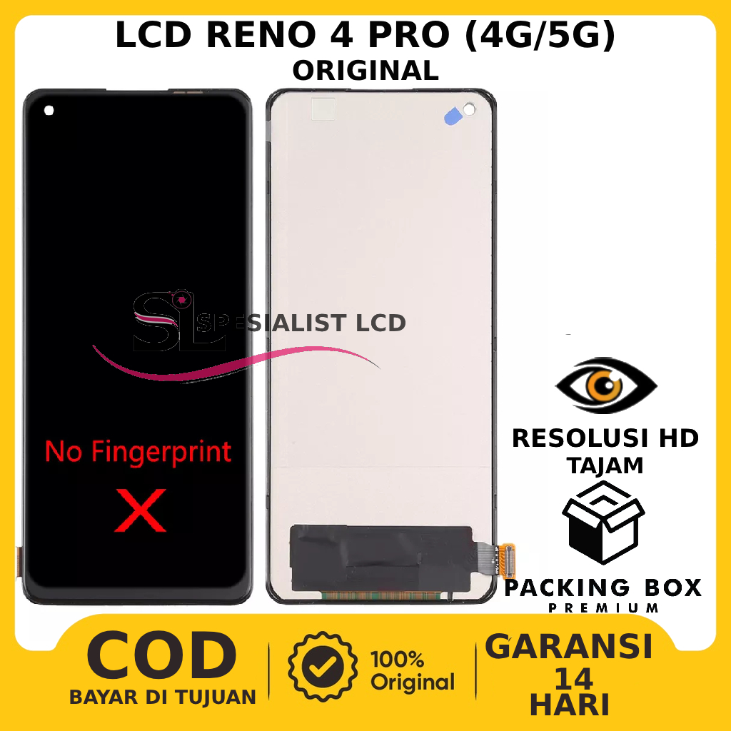 Jual LCD TOUCHSCREEN OPPO RENO 4 PRO (4G/5G) ORIGINAL GARANSI FREE LEM | Shopee Indonesia