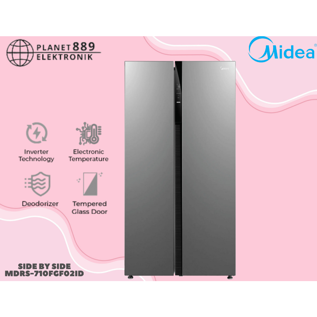 Jual Midea MDRS710FGF02ID Kulkas Side By Side Inverter Quattro 548 ...