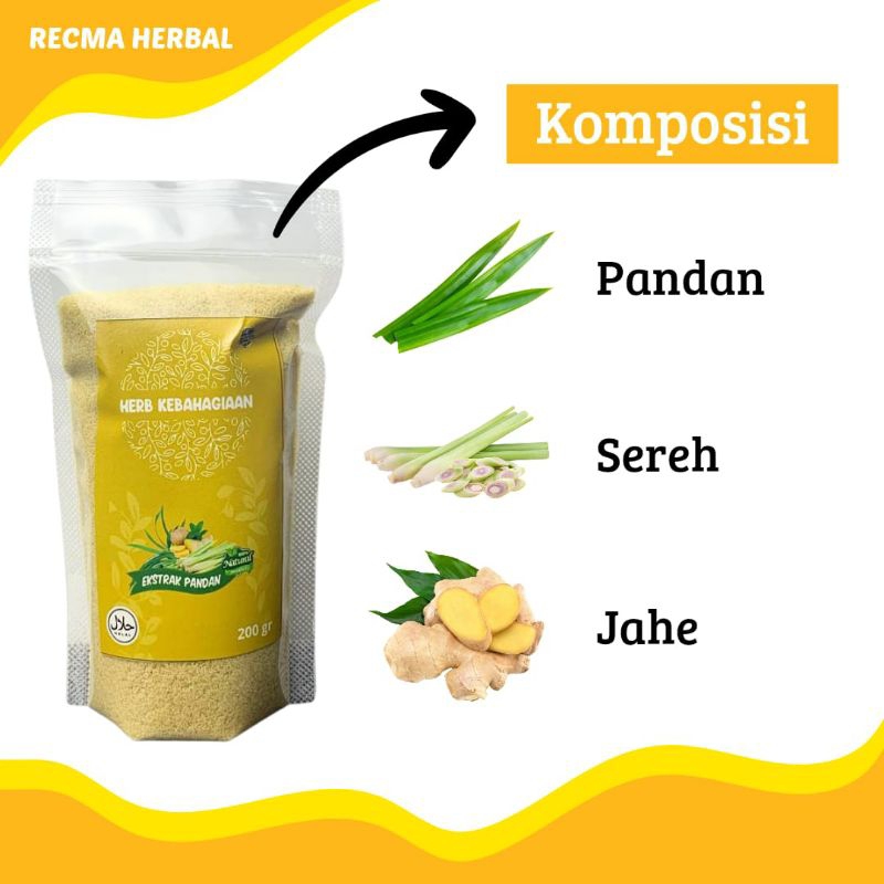 Jual EKSTRAK JAHE PANDAN HERBAL BAHAGIA DAN INSOMNIA | Shopee Indonesia