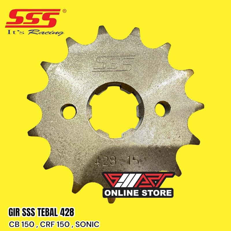 Jual GIR SSS CRF ATAU GIR SSS CB 150 R DEPAN 428 X 13 14 DAN 15 L ( SSS KCT ) | Shopee Indonesia