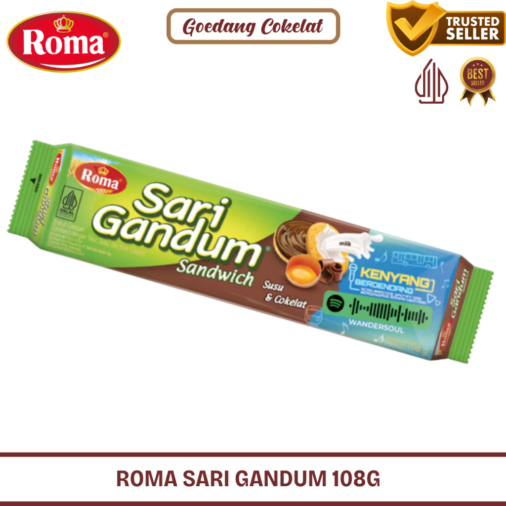 Jual Biskuit Roma Sari Gandum Biskuit Sandwich Roll Susu Coklat Cokelat ...